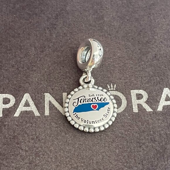 Pandora | Jewelry | Pandora Tennessee Map Dangle Charm | Poshmark